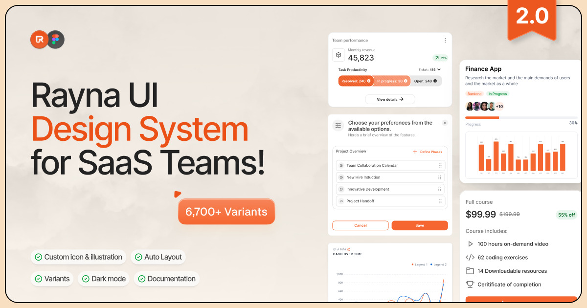 Rayna UI | Fast, Flexible Figma Design System for Designers